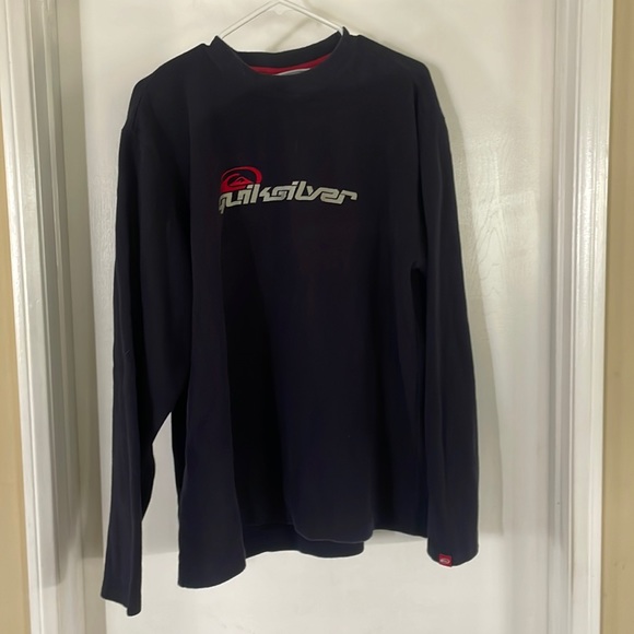 Quiksilver | Sweaters | Quicksilver Vintage Sweater Navy Blue L Washed ...